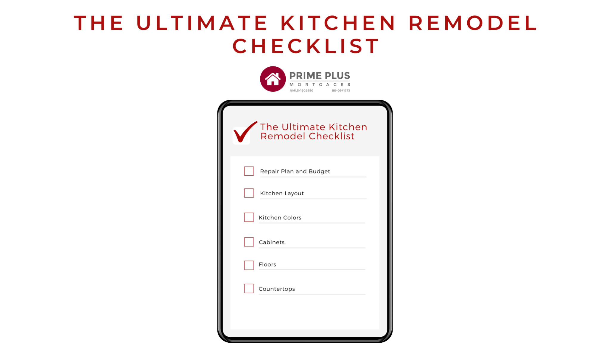 The Ultimate Kitchen Remodel Checklist • Prime Plus Mortgages