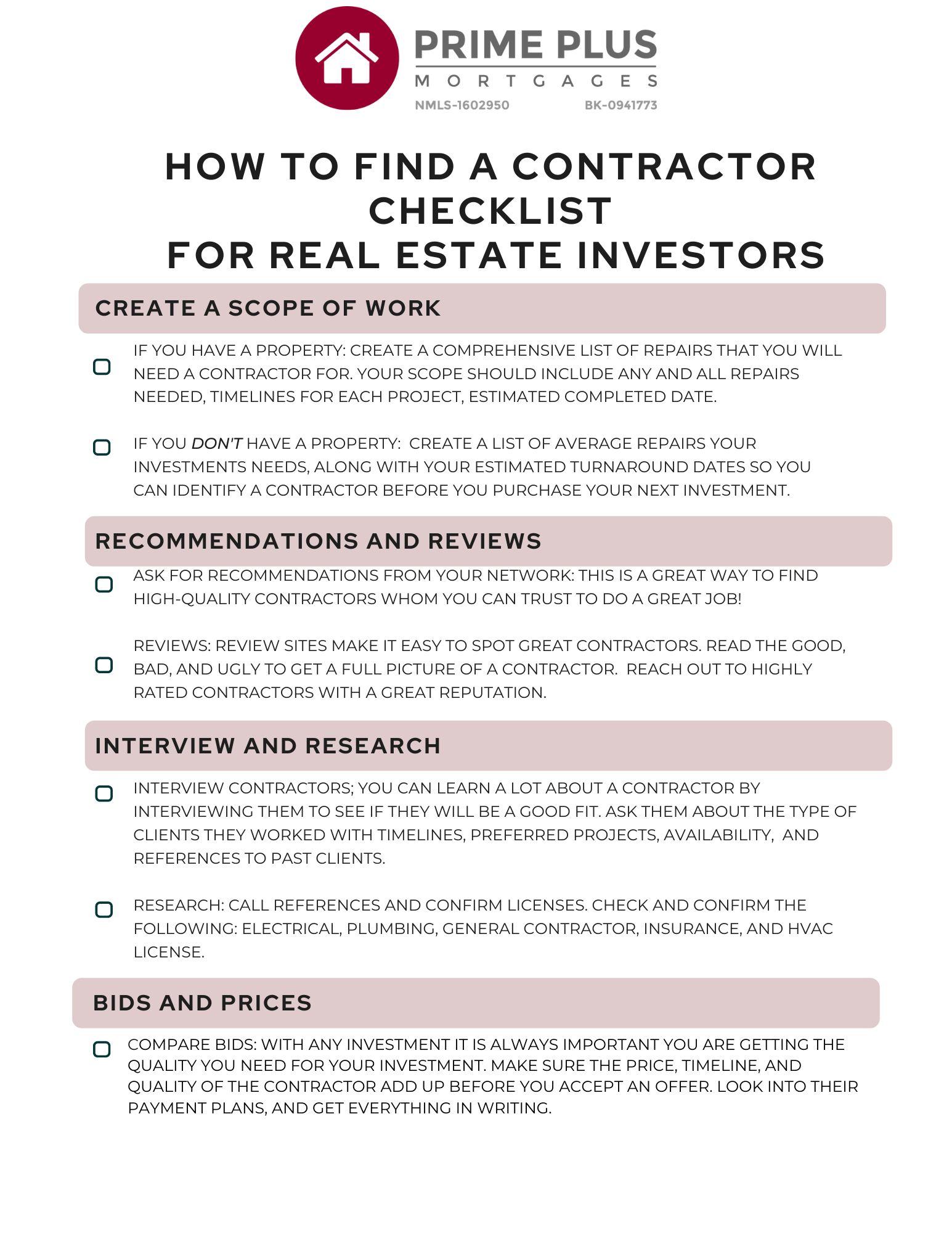 How To Find A Contractor (Checklist) • Prime Plus Mortgages